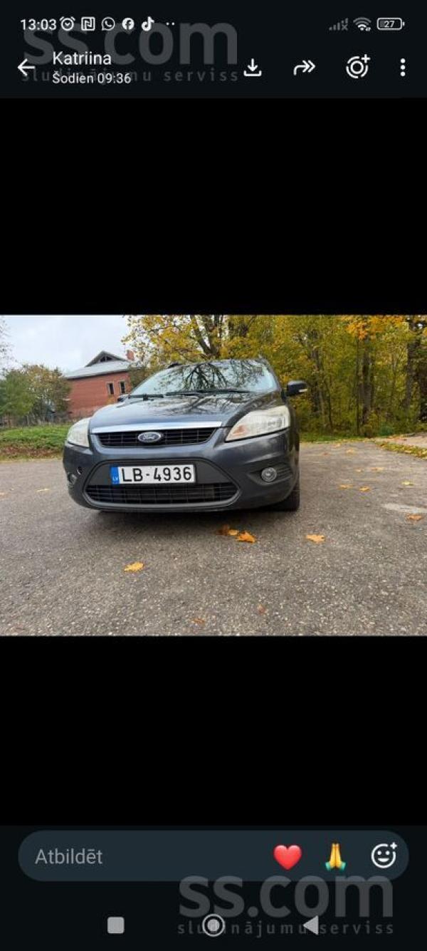 Grey Ford Focus 2008 in Madona, with an engine capacity of 1.80 L and mileage of 345 thousand km for 1250 €, photo 3 on AUTOMOTO.COM.LV