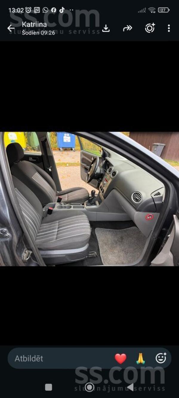 Grey Ford Focus 2008 in Madona, with an engine capacity of 1.80 L and mileage of 345 thousand km for 1250 €, photo 7 on AUTOMOTO.COM.LV