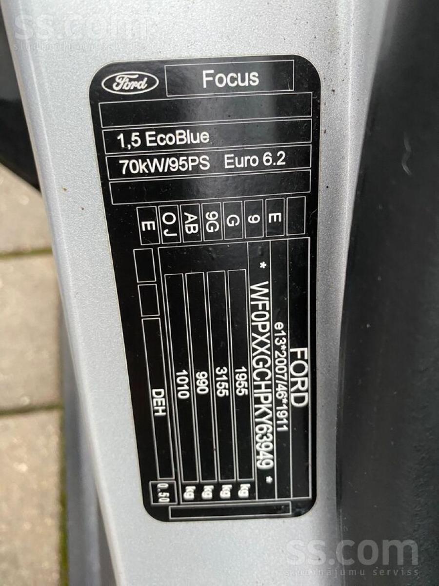 Pelēks Ford Focus 2019 Kuldīga, ar dzinēja tilpumu 1.50 L un nobraukumu 182 tūkst. km par 6900 €, foto 8 vietnē AUTOMOTO.COM.LV
