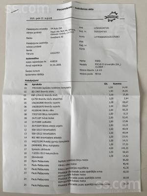 Форд Фокус 2009 в Резекне, объемом двигателя 1.60 л и пробегом 354 тыс. км за 2500 €, фото 18 на AUTOMOTO.COM.LV