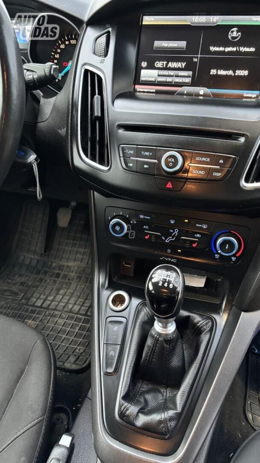 Ford Focus 2015 in Kaunas, with an engine capacity of 1.00 L and mileage of 155 thousand km for 4200 €, photo 14 on AUTOMOTO.COM.LV