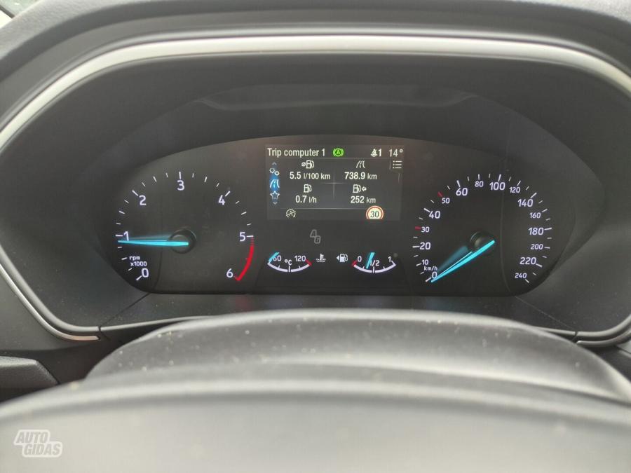 White Ford Focus 2019 in Vilnius, with an engine capacity of 1.50 L and mileage of 192 thousand km for 6900 €, photo 7 on AUTOMOTO.COM.LV