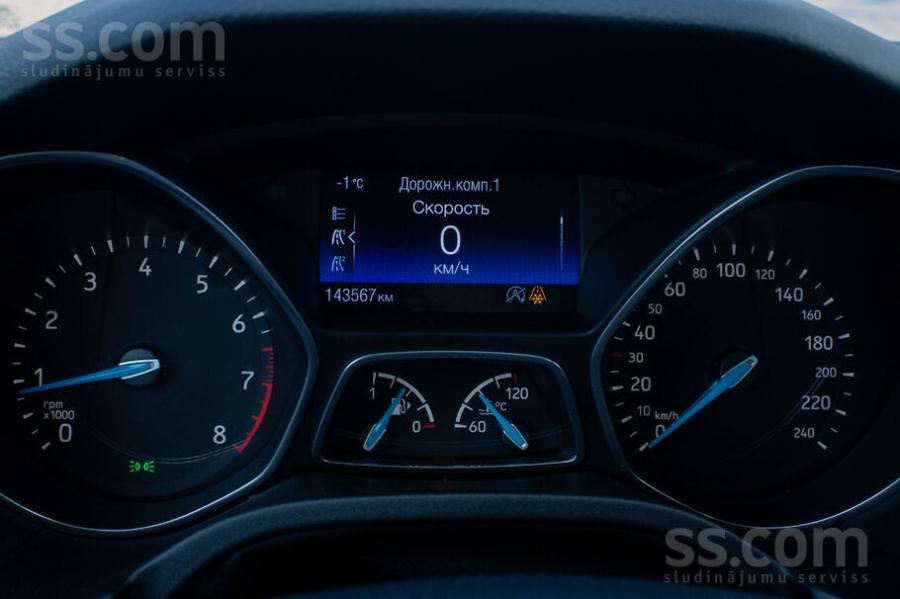 White Ford Focus 2017 in Jelgava, with an engine capacity of 1.00 L and mileage of 144 thousand km for 5400 €, photo 13 on AUTOMOTO.COM.LV