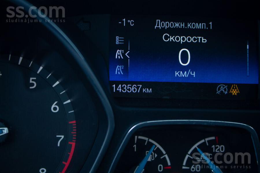 White Ford Focus 2017 in Jelgava, with an engine capacity of 1.00 L and mileage of 144 thousand km for 5400 €, photo 14 on AUTOMOTO.COM.LV