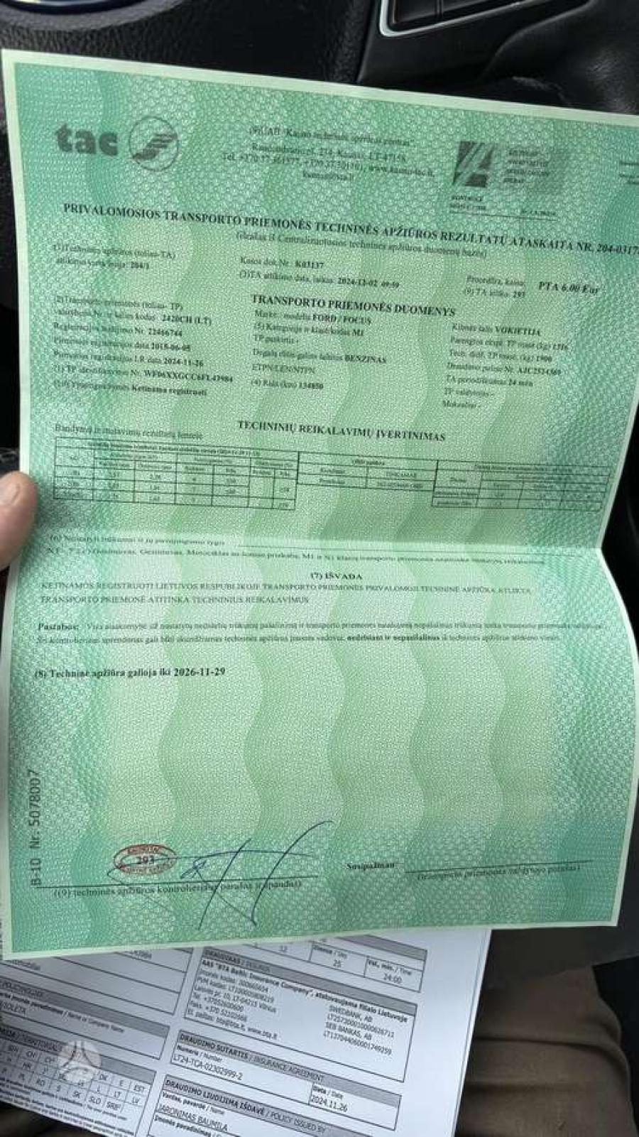 Balts Ford Focus 2015 Kauņa, ar dzinēja tilpumu 1.00 L un nobraukumu 155 tūkst. km par 4000 €, foto 17 vietnē AUTOMOTO.COM.LV