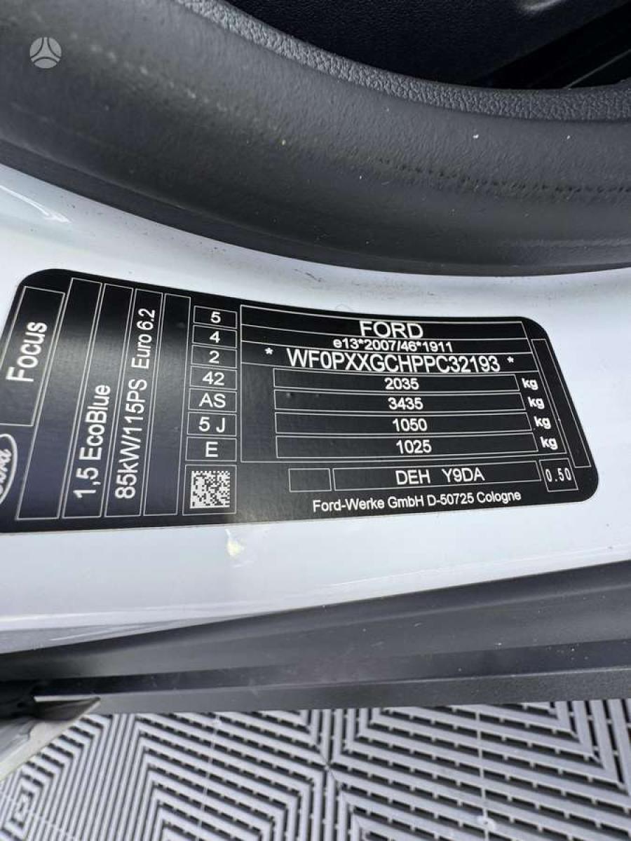 Balts Ford Focus 2023 Kauņa, ar dzinēja tilpumu 1.50 L un nobraukumu 228 tūkst. km par 11999 €, foto 12 vietnē AUTOMOTO.COM.LV