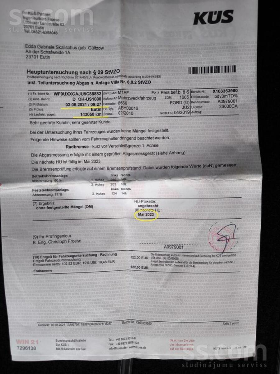 Синий Форд Фьюжн 2010 в Елгава, объемом двигателя 1.40 л и пробегом 175 тыс. км за 3750 €, фото 30 на AUTOMOTO.COM.LV