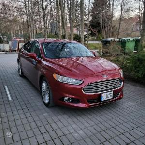Red Ford Fusion 2016 in Vilnius, with an engine capacity of 2.00 L and mileage of 187 thousand km for 11499 €, photo  on AUTOMOTO.COM.LV