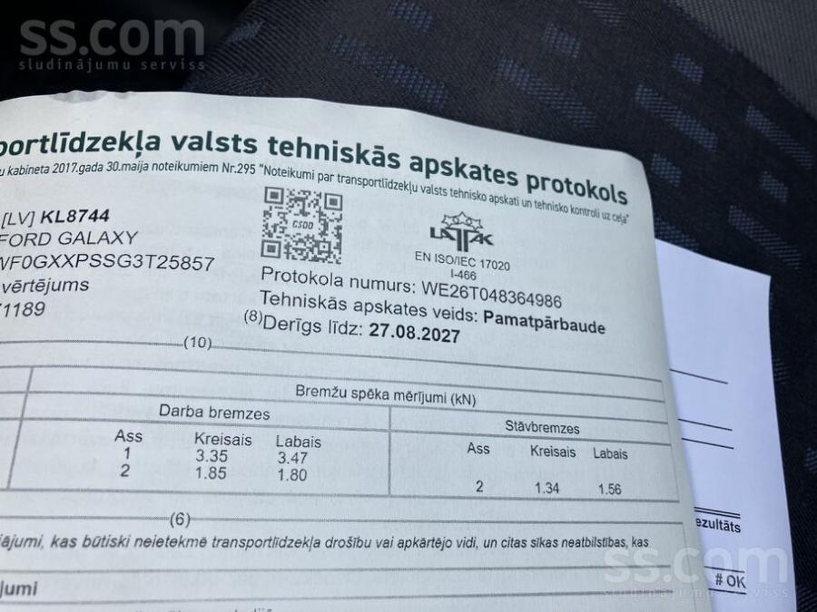 Zils Ford Galaxy 2003 Jelgava, ar dzinēja tilpumu 1.90 L un nobraukumu 271 tūkst. km par 1850 €, foto 17 vietnē AUTOMOTO.COM.LV