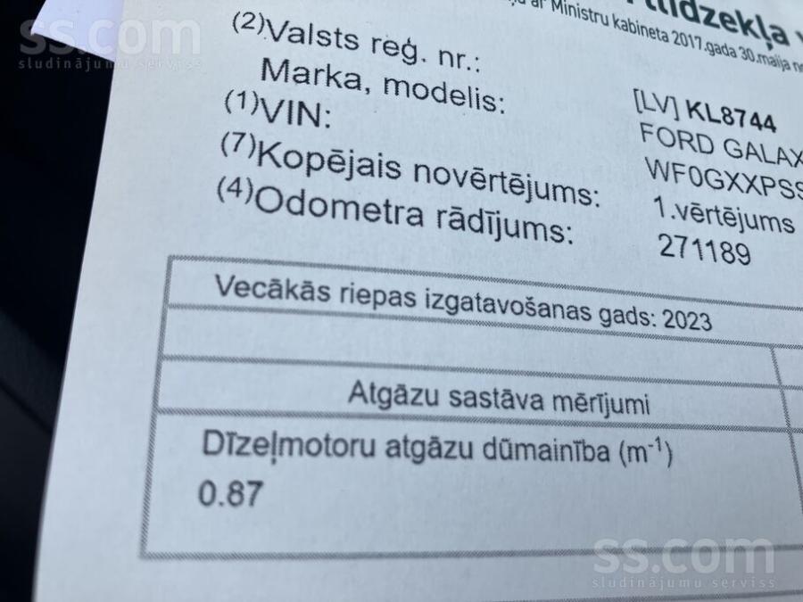 Zils Ford Galaxy 2003 Jelgava, ar dzinēja tilpumu 1.90 L un nobraukumu 271 tūkst. km par 1850 €, foto 18 vietnē AUTOMOTO.COM.LV