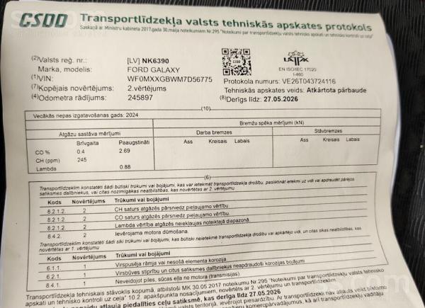 Zils Ford Galaxy 2007 Ventspils, ar dzinēja tilpumu 2.00 L un nobraukumu 255 tūkst. km par 1300 €, foto 6 vietnē AUTOMOTO.COM.LV