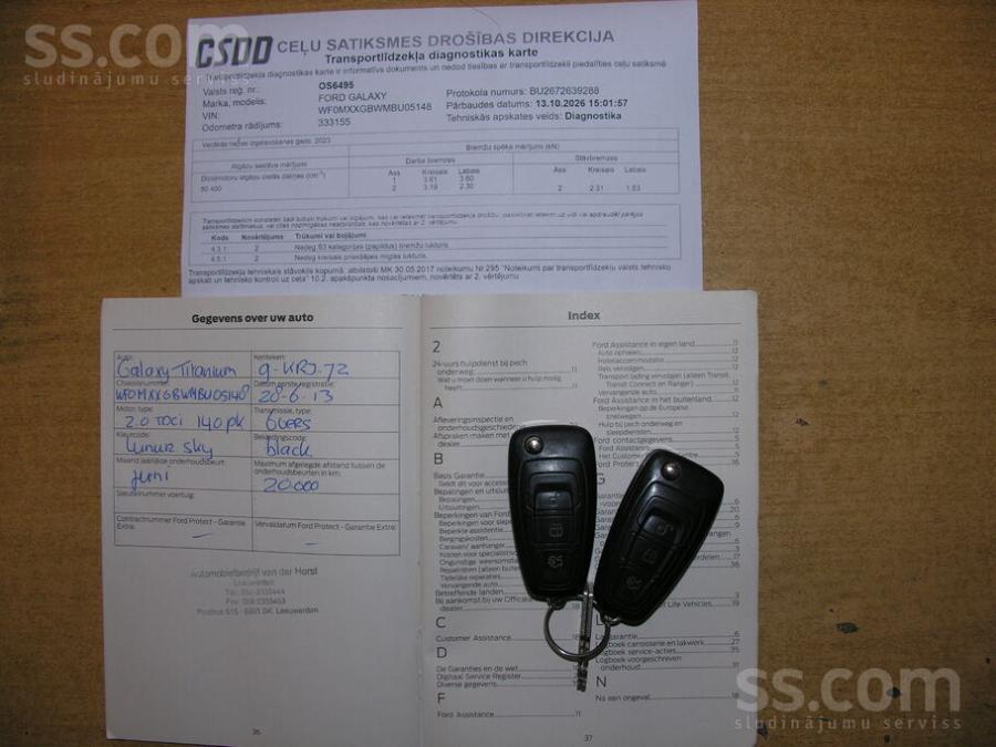 Brūns Ford Galaxy 2013 Rīga, ar dzinēja tilpumu 2.00 L un nobraukumu 333 tūkst. km par 5650 €, foto 18 vietnē AUTOMOTO.COM.LV