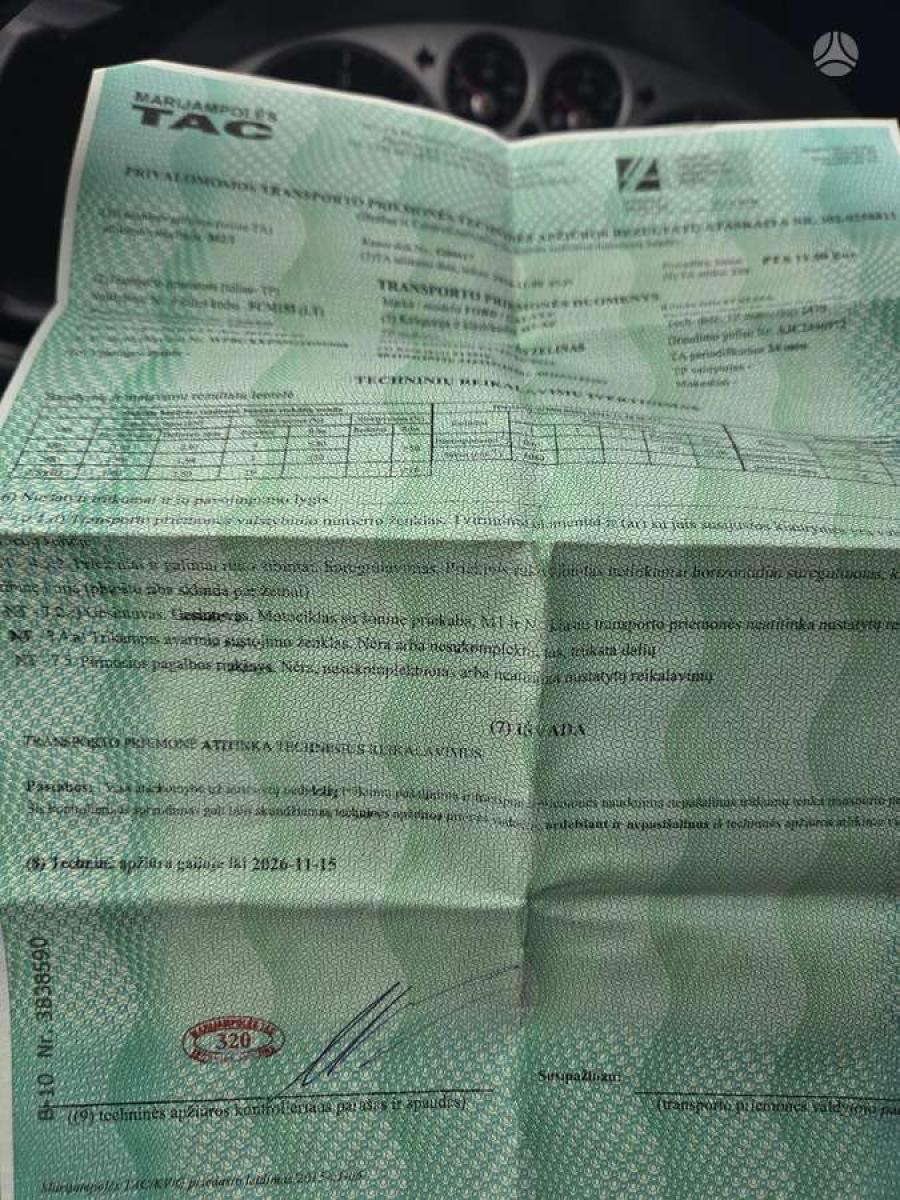 Серый Форд Галакси 2002 в Каунас, объемом двигателя 1.90 л и пробегом 529 тыс. км за 799 €, фото 12 на AUTOMOTO.COM.LV
