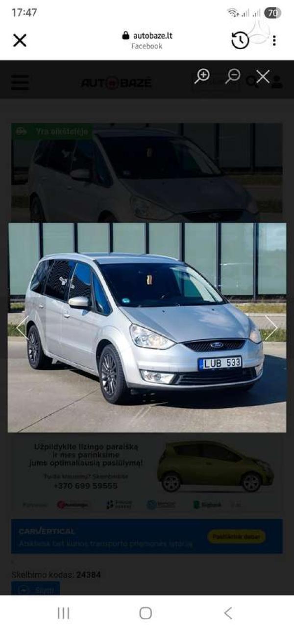 Grey Ford Galaxy 2008 in Siauliai, with an engine capacity of 2.00 L and mileage of 304 thousand km for 3200 €, photo 1 on AUTOMOTO.COM.LV