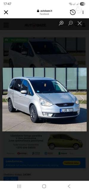 Grey Ford Galaxy 2008 in Siauliai, with an engine capacity of 2.00 L and mileage of 304 thousand km for 3200 €, photo 1 on AUTOMOTO.COM.LV