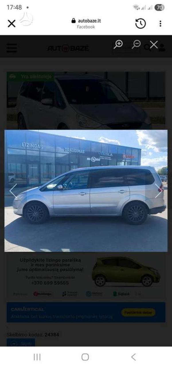 Grey Ford Galaxy 2008 in Siauliai, with an engine capacity of 2.00 L and mileage of 304 thousand km for 3200 €, photo 4 on AUTOMOTO.COM.LV