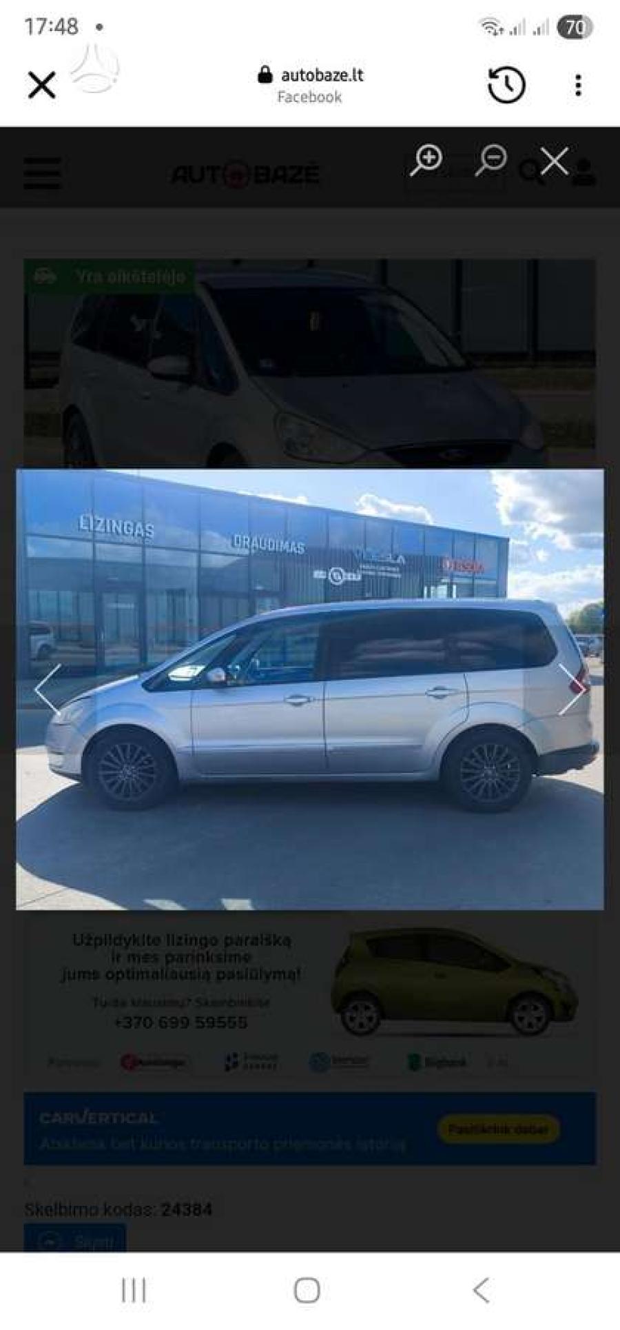 Grey Ford Galaxy 2008 in Siauliai, with an engine capacity of 2.00 L and mileage of 304 thousand km for 3200 €, photo 5 on AUTOMOTO.COM.LV