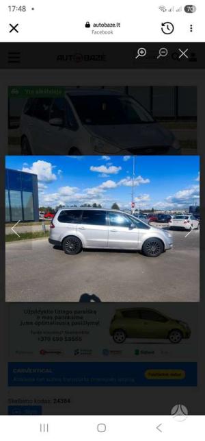 Grey Ford Galaxy 2008 in Siauliai, with an engine capacity of 2.00 L and mileage of 304 thousand km for 3200 €, photo 9 on AUTOMOTO.COM.LV