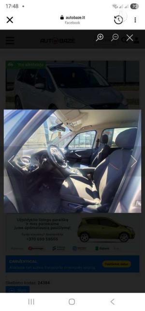 Grey Ford Galaxy 2008 in Siauliai, with an engine capacity of 2.00 L and mileage of 304 thousand km for 3200 €, photo 10 on AUTOMOTO.COM.LV