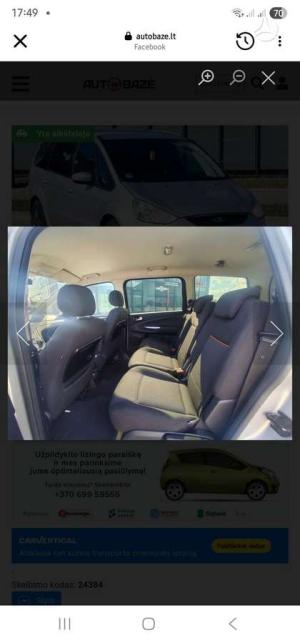 Grey Ford Galaxy 2008 in Siauliai, with an engine capacity of 2.00 L and mileage of 304 thousand km for 3200 €, photo 15 on AUTOMOTO.COM.LV