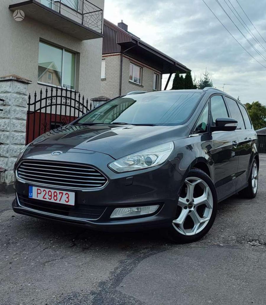 Pelēks Ford Galaxy 2016 Marijampole, ar dzinēja tilpumu 2.00 L un nobraukumu 282 tūkst. km par 7300 €, foto 1 vietnē AUTOMOTO.COM.LV