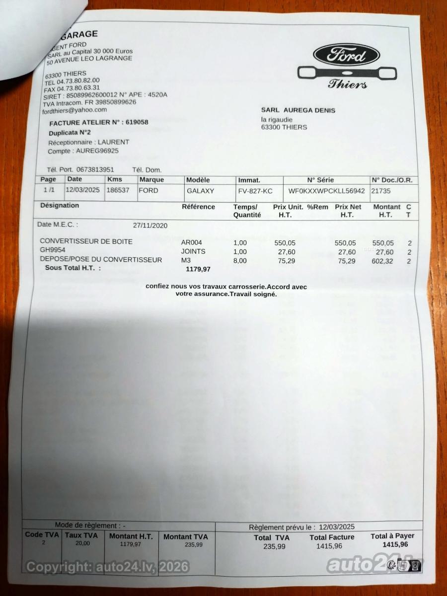 Красный Форд Галакси 2020 в Таллин, объемом двигателя 2.00 л и пробегом 190 тыс. км за 15900 €, фото 23 на AUTOMOTO.COM.LV