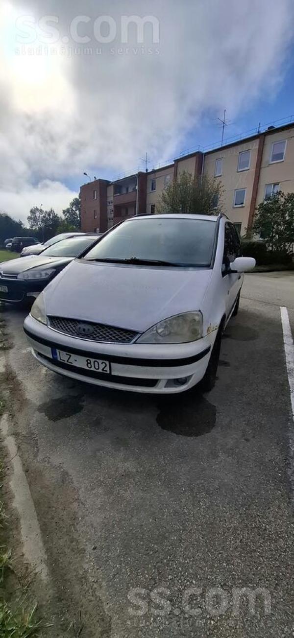 White Ford Galaxy 2005 in Riga, with an engine capacity of 1.90 L and mileage of 230 thousand km for 700 €, photo 5 on AUTOMOTO.COM.LV