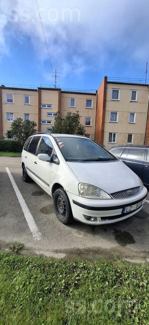 White Ford Galaxy 2005 in Riga, with an engine capacity of 1.90 L and mileage of 230 thousand km for 700 €, photo 6 on AUTOMOTO.COM.LV