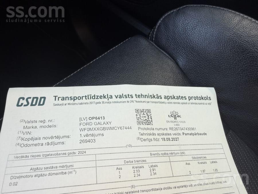 Balts Ford Galaxy 2012 Rēzekne, ar dzinēja tilpumu 2.20 L un nobraukumu 0 tūkst. km par 5150 €, foto 12 vietnē AUTOMOTO.COM.LV