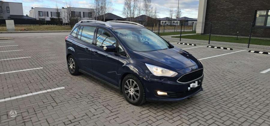Blue Ford Grand C-MAX 2016 in Kaunas, with an engine capacity of 1.50 L and mileage of 320 thousand km for 5450 €, photo 2 on AUTOMOTO.COM.LV