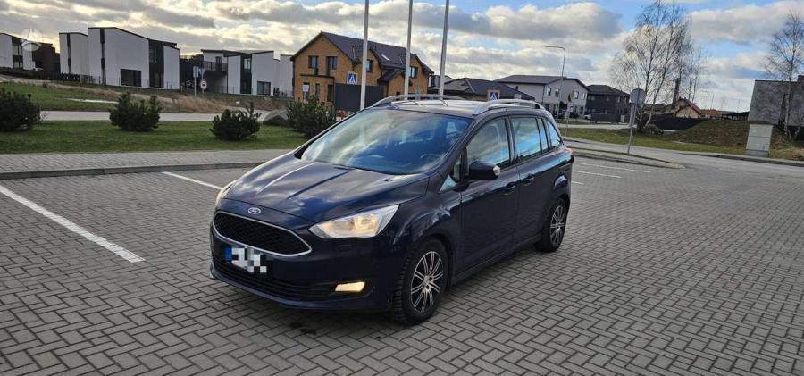 Blue Ford Grand C-MAX 2016 in Kaunas, with an engine capacity of 1.50 L and mileage of 320 thousand km for 5450 €, photo 9 on AUTOMOTO.COM.LV