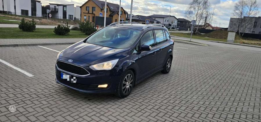 Blue Ford Grand C-MAX 2016 in Kaunas, with an engine capacity of 1.50 L and mileage of 320 thousand km for 5450 €, photo 10 on AUTOMOTO.COM.LV