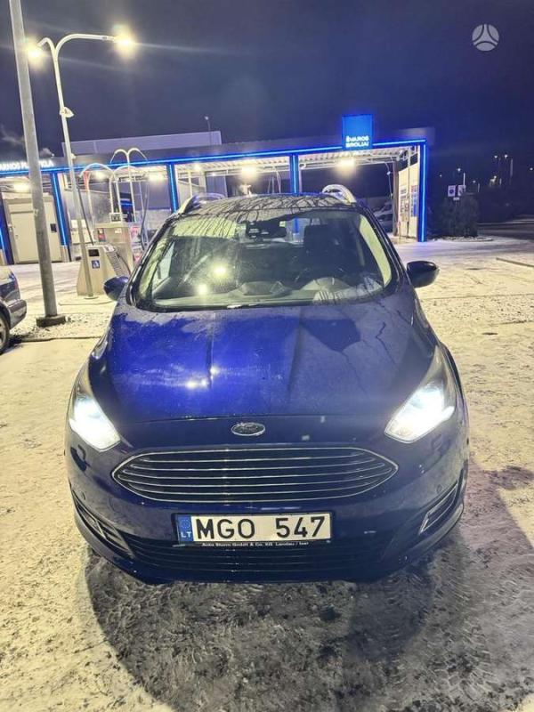 Blue Ford Grand C-MAX 2017 in Vilnius, with an engine capacity of 2.00 L and mileage of 169 thousand km for 10500 €, photo 3 on AUTOMOTO.COM.LV