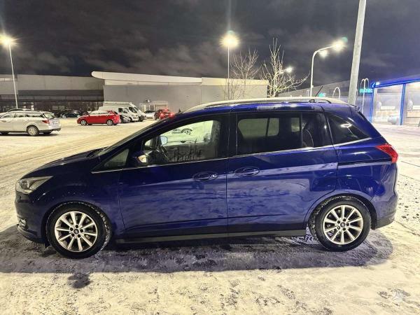 Blue Ford Grand C-MAX 2017 in Vilnius, with an engine capacity of 2.00 L and mileage of 169 thousand km for 10500 €, photo 4 on AUTOMOTO.COM.LV