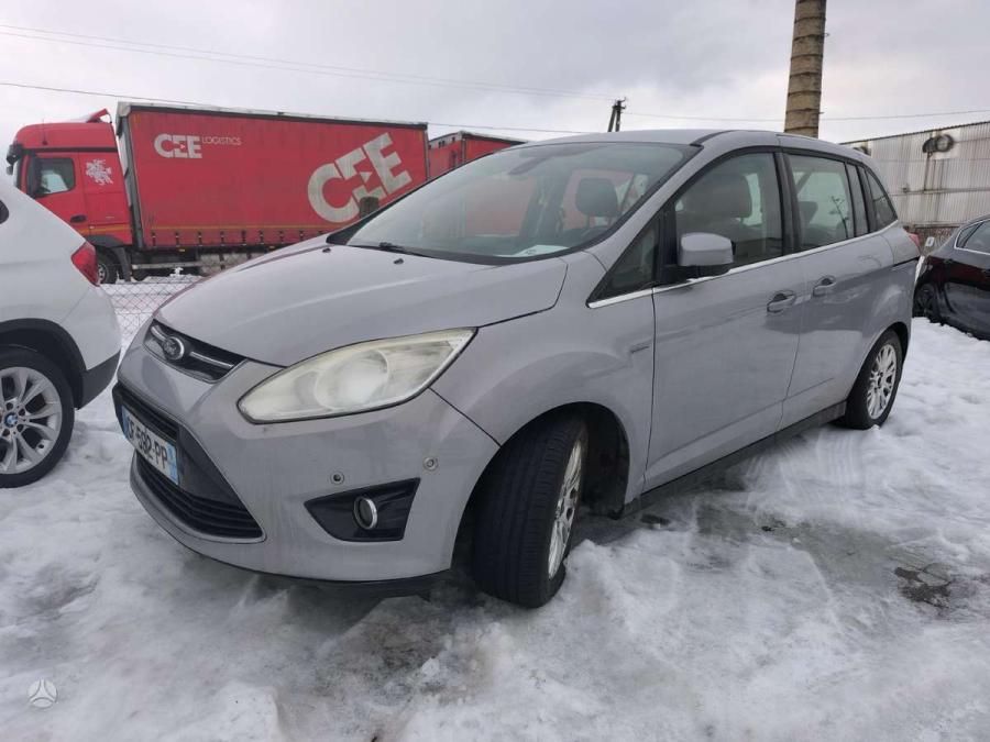 Grey Ford Grand C-MAX 2012 in Taurage, with an engine capacity of 1.60 L and mileage of 270 thousand km for 2750 €, photo 14 on AUTOMOTO.COM.LV
