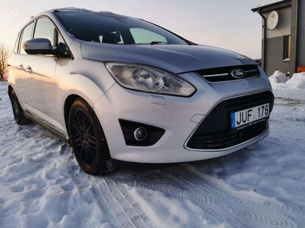 Pelēks Ford Grand C-MAX 2013 Viļņa, ar dzinēja tilpumu 2.00 L un nobraukumu 250 tūkst. km par 3550 €, foto 2 vietnē AUTOMOTO.COM.LV