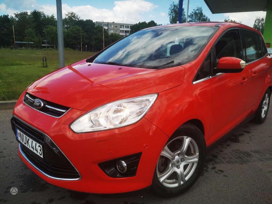 Sarkans Ford Grand C-MAX 2011 Viļņa, ar dzinēja tilpumu 1.56 L un nobraukumu 159 tūkst. km par 4950 €, foto 1 vietnē AUTOMOTO.COM.LV