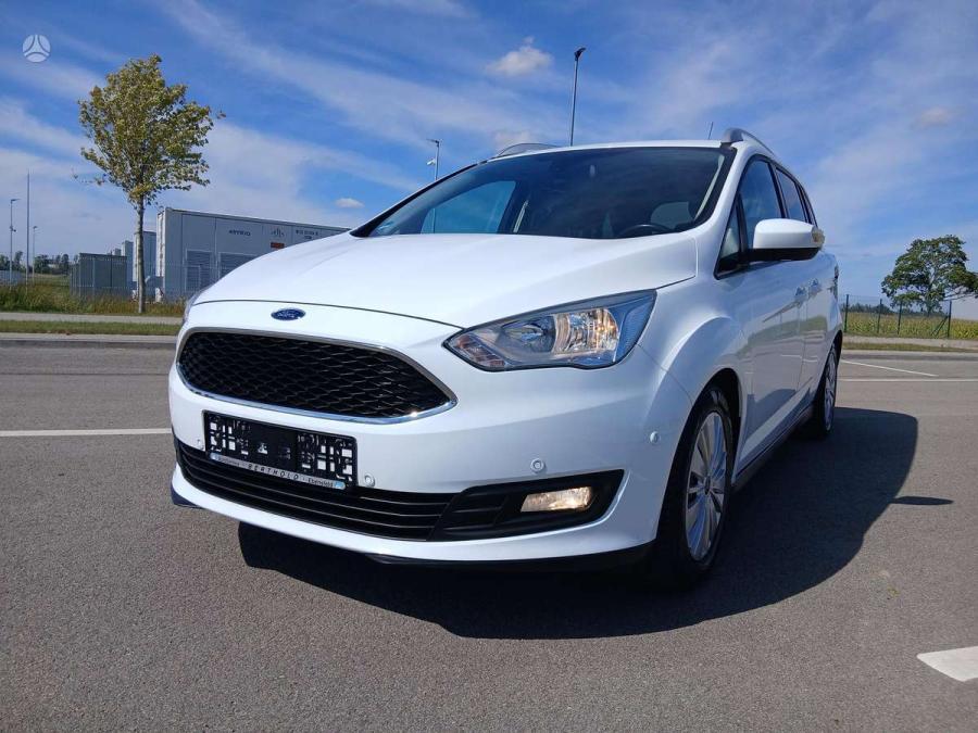 White Ford Grand C-MAX 2015 in Marijampole, with an engine capacity of 1.00 L and mileage of 129 thousand km for 5450 €, photo 20 on AUTOMOTO.COM.LV