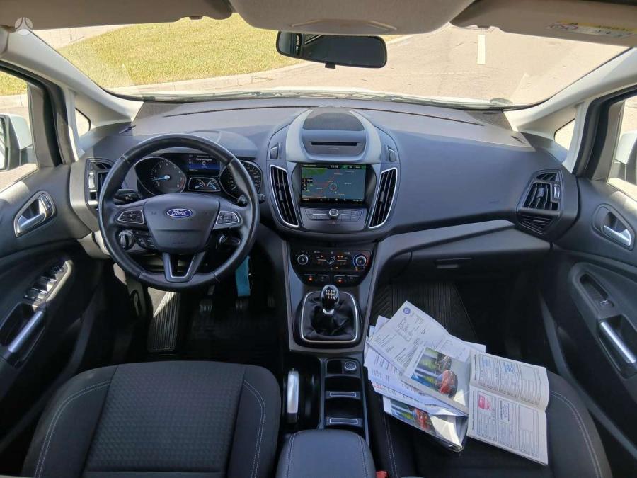 White Ford Grand C-MAX 2015 in Marijampole, with an engine capacity of 1.00 L and mileage of 129 thousand km for 5450 €, photo 24 on AUTOMOTO.COM.LV