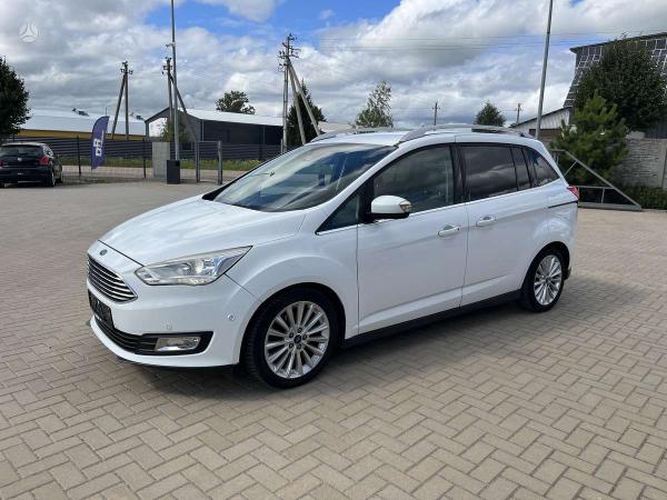 White Ford Grand C-MAX 2016 in Taurage, with an engine capacity of 1.00 L and mileage of 92 thousand km for 5900 €, photo 3 on AUTOMOTO.COM.LV