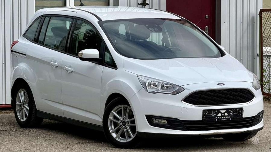 White Ford Grand C-MAX 2019 in Ukmerge, with an engine capacity of 1.50 L and mileage of 230 thousand km for 4300 €, photo 1 on AUTOMOTO.COM.LV