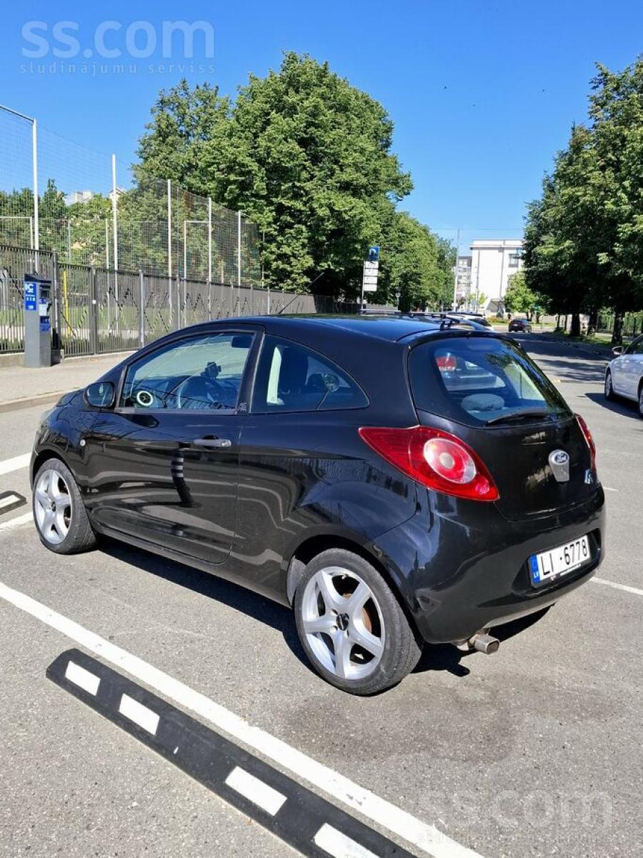 Black Ford KA 2009 in Riga, with an engine capacity of 1.20 L and mileage of 220 thousand km for 850 €, photo 5 on AUTOMOTO.COM.LV