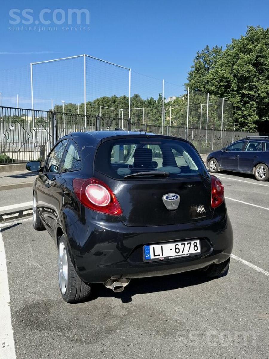 Black Ford KA 2009 in Riga, with an engine capacity of 1.20 L and mileage of 220 thousand km for 850 €, photo 6 on AUTOMOTO.COM.LV