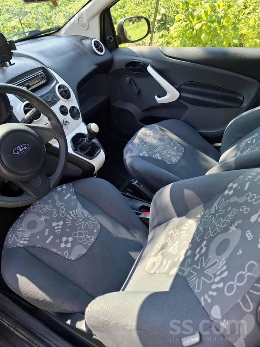 Black Ford KA 2009 in Riga, with an engine capacity of 1.20 L and mileage of 220 thousand km for 850 €, photo 7 on AUTOMOTO.COM.LV