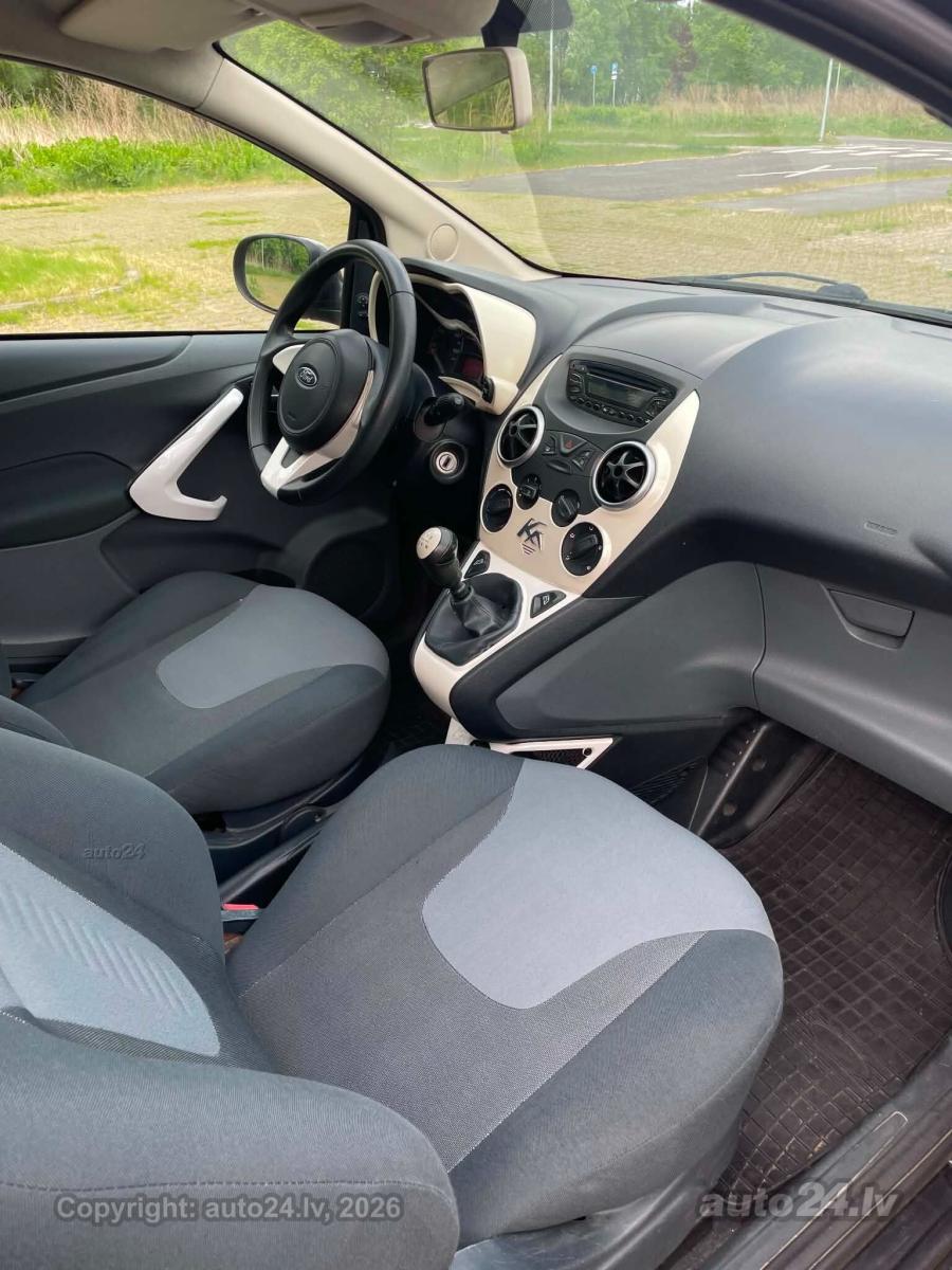 Black Ford KA 2011 in Tallinn, with an engine capacity of 1.30 L and mileage of 265 thousand km for 2199 €, photo 12 on AUTOMOTO.COM.LV