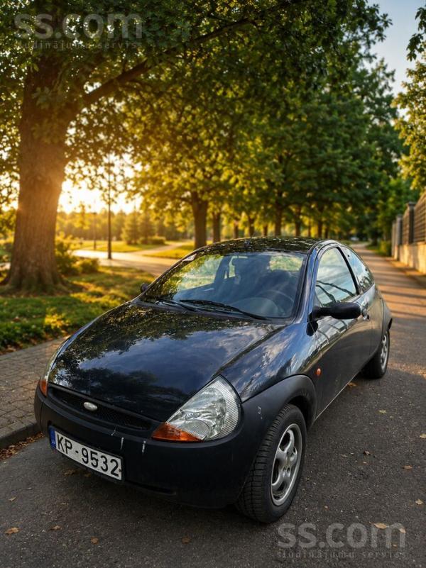 Blue Ford KA 2007 in Riga, with an engine capacity of 1.30 L and mileage of 122 thousand km for 1000 €, photo 1 on AUTOMOTO.COM.LV