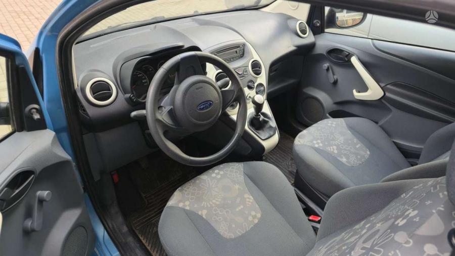 Blue Ford KA 2012 in Palanga, with an engine capacity of 1.24 L and mileage of 92 thousand km for 2250 €, photo 8 on AUTOMOTO.COM.LV