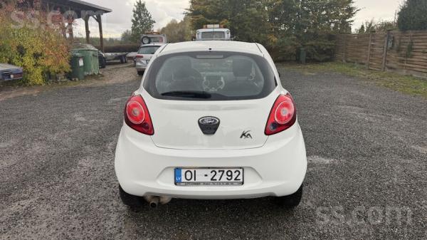 White Ford KA 2013 in Saldus, with an engine capacity of 1.30 L and mileage of 185 thousand km for 3090 €, photo 6 on AUTOMOTO.COM.LV