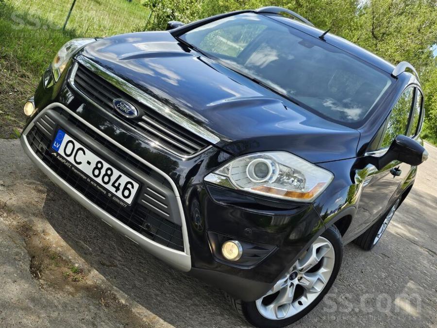 Black Ford Kuga 2008 in Riga, with an engine capacity of 2.00 L and mileage of 247 thousand km for 5870 €, photo 1 on AUTOMOTO.COM.LV