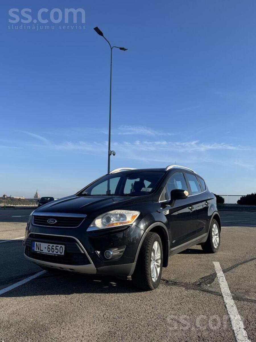 Black Ford Kuga 2008 in Riga, with an engine capacity of 2.00 L and mileage of 266 thousand km for 4300 €, photo 5 on AUTOMOTO.COM.LV
